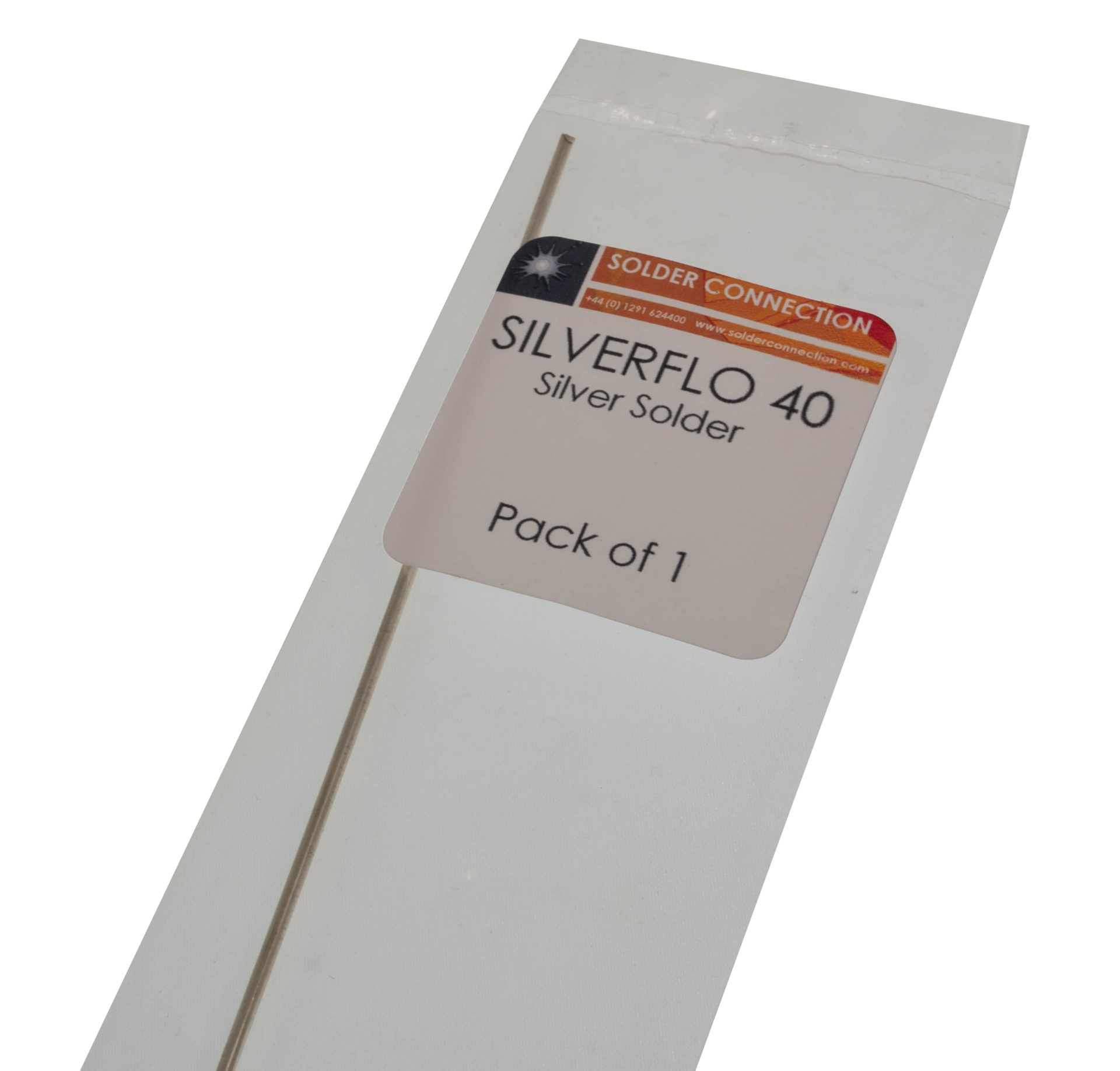 JOHNSON MATTHEY SILVERFLO 40 1.5MM SOLDER ROD 600MM - Solders & Fluxes