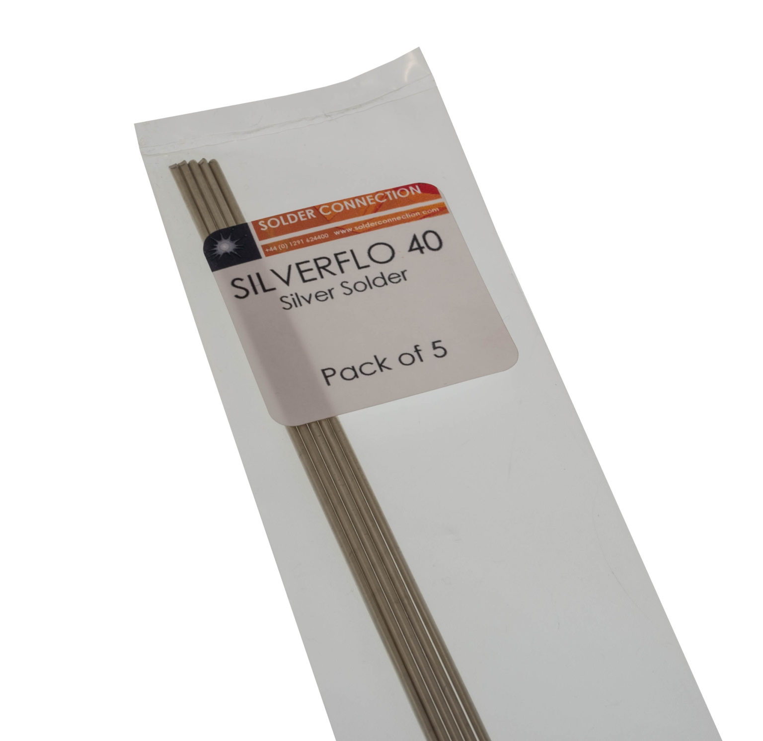 JOHNSON MATTHEY SILVERFLO 40 1.5MM SOLDER ROD 600MM - Solders & Fluxes